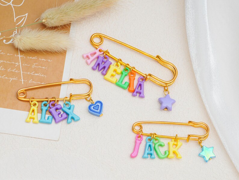 Custom Name Pin, Back to School, Gold Safety Name Pin, Pin With Name ...