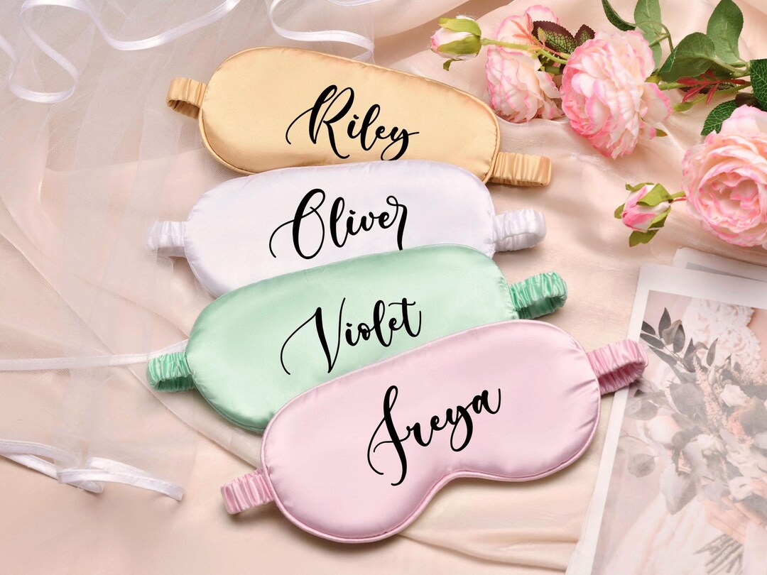 Personalized Eye Mask, Bridesmaid Gift, Satin Sleep Mask, Silky Satin ...