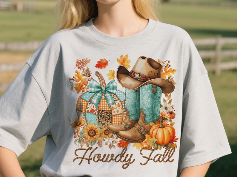 Howdy Fall Cowboy Boots Pumpkin PNG, Retro Western Fall Png, Howdy ...