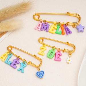 Custom Name Pin, Back to School, Gold Safety Name Pin, Pin With Name ...