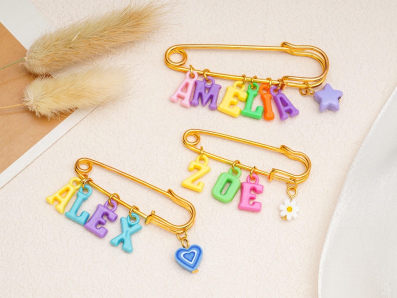 Custom Name Pin, Back to School, Gold Safety Name Pin, Pin With Name ...