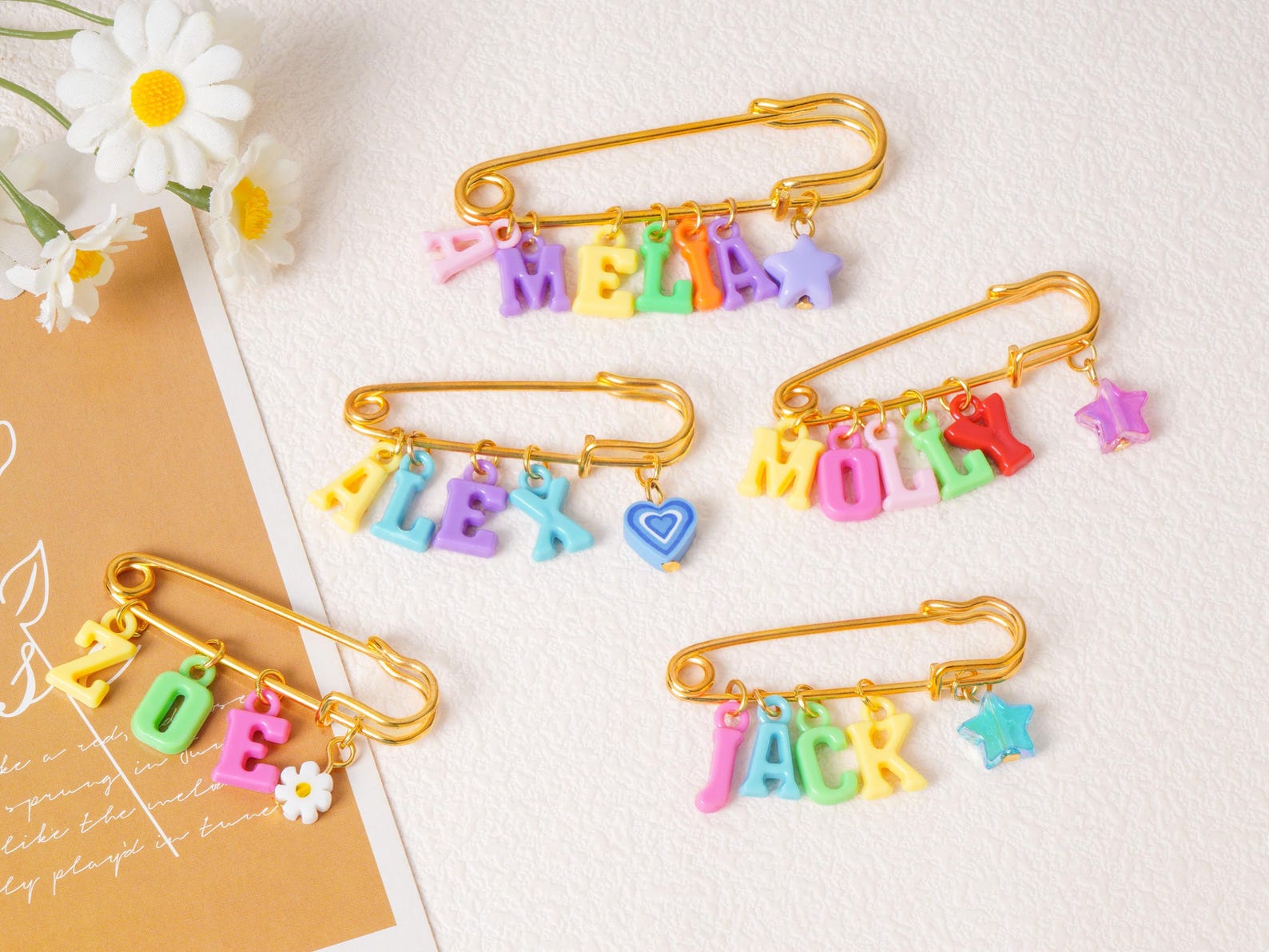 Custom Name Pin, Back to School, Gold Safety Name Pin, Pin With Name ...