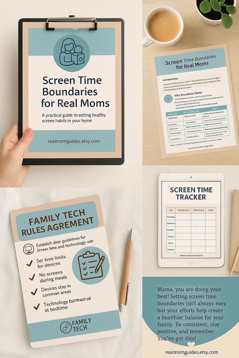 Screen Time Boundaries Guide- Printable Parenting Rules, Family Tech ...