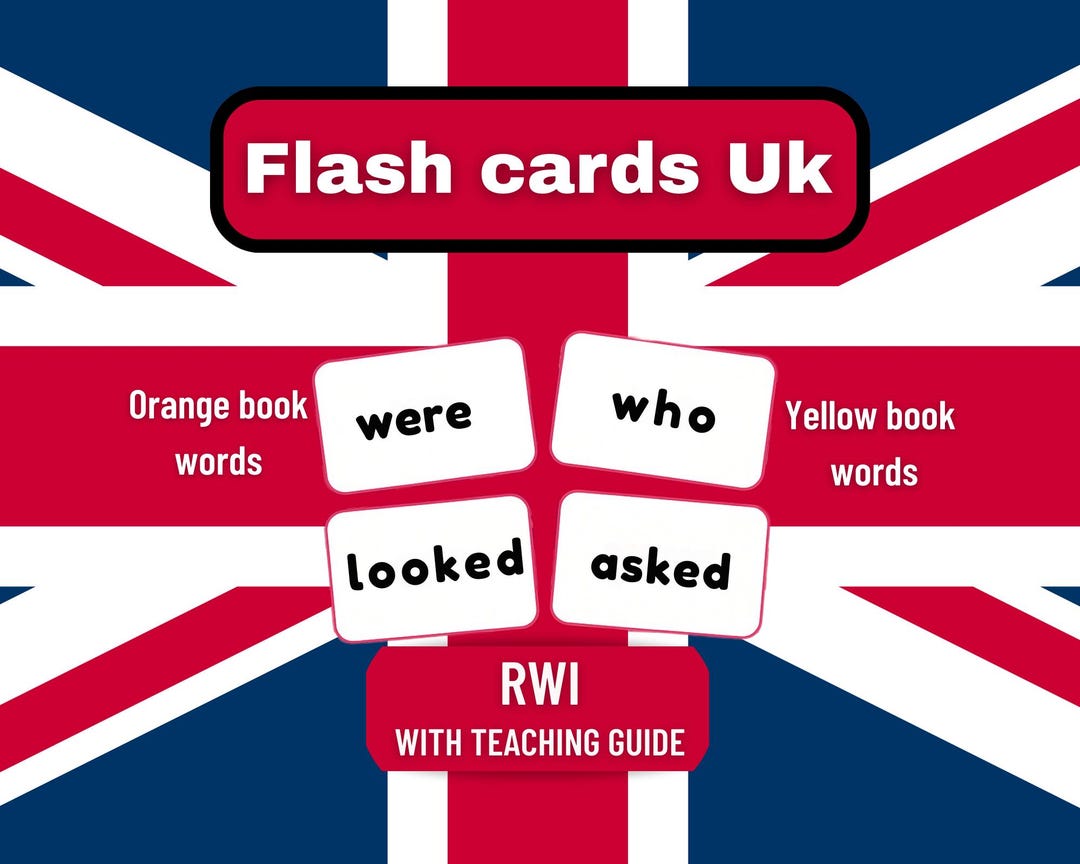 Orange Yellow Word Flashcards – RWI Style Tricky Words – EYFS KS1 Sight ...