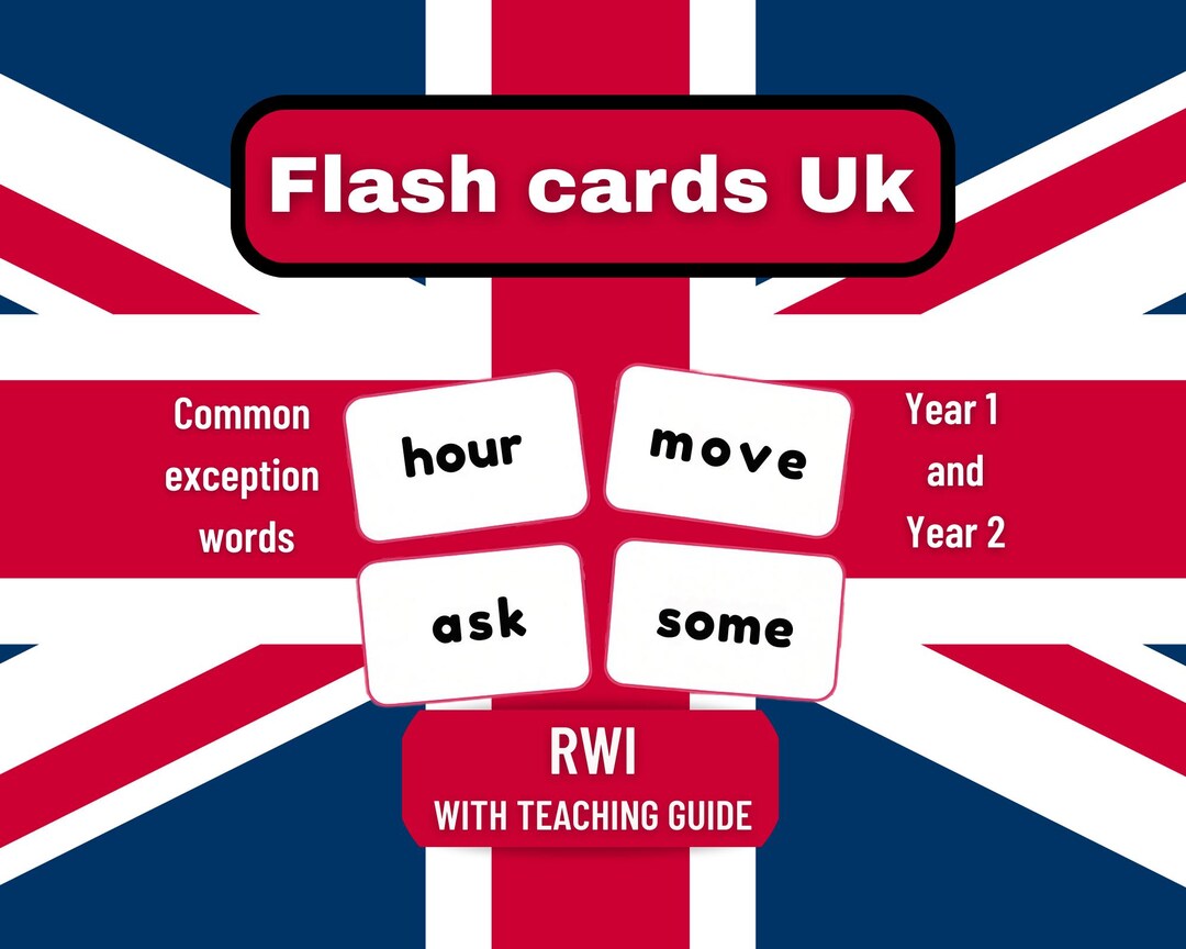 UK Key Stage 1 Sight Words Flashcards: Years 1 & 2 (PDF Download) - Etsy