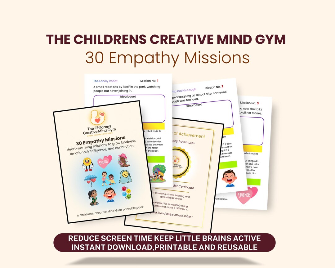 30 Empathy Prompts for Kids Printable • Social Emotional Learning Cards ...