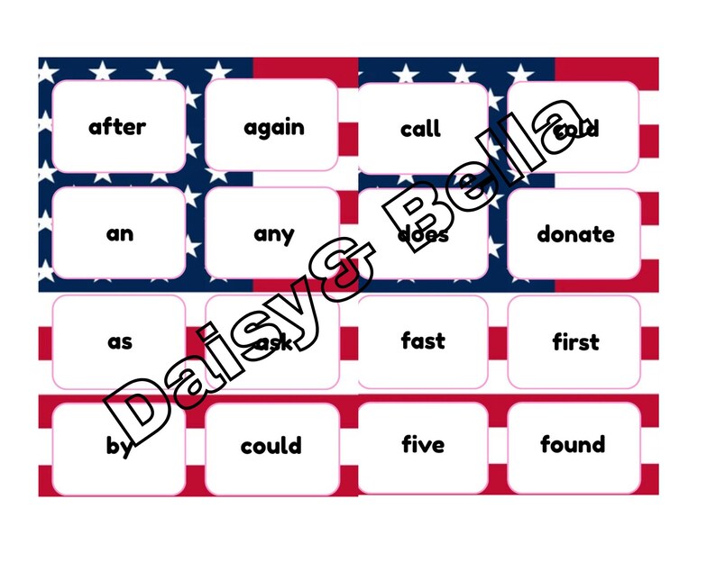 USA Dolch Sight Word Flashcards – Grade 3 and Nouns – Printable PDF ...
