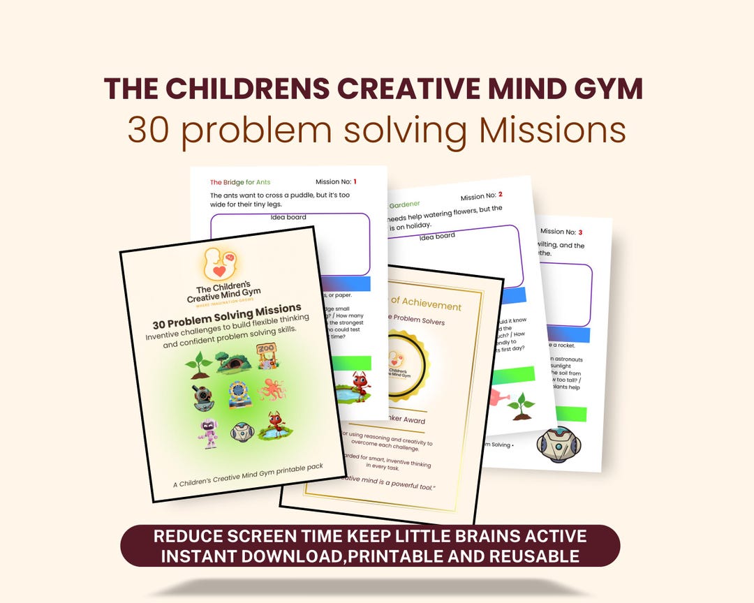 Problem Solving Prompts for Kids • Logic & Thinking Skills (PDF) - Etsy