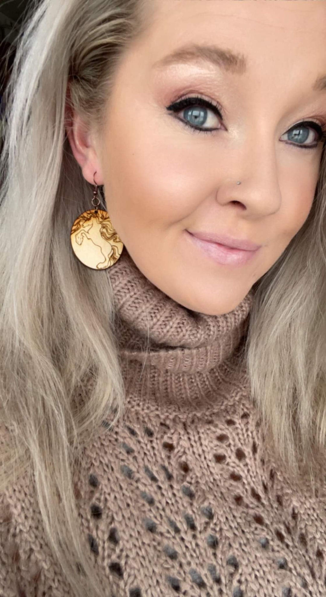 Rearing Gypsy Equine Earrings Horse Earring Vanner Tinker Irish Cob ...