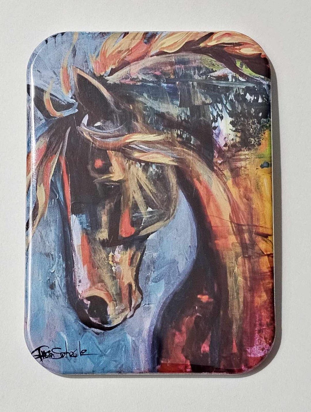 Van Gogh Pony Magnet Wild Mustang Kaleidoscope Refrigerator Magnet ...