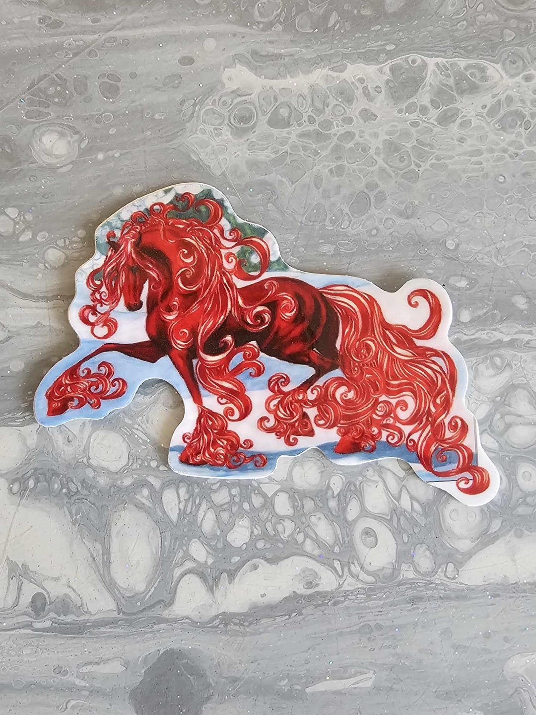 Peppermint Christmas Gypsy Vanner Sticker - Etsy