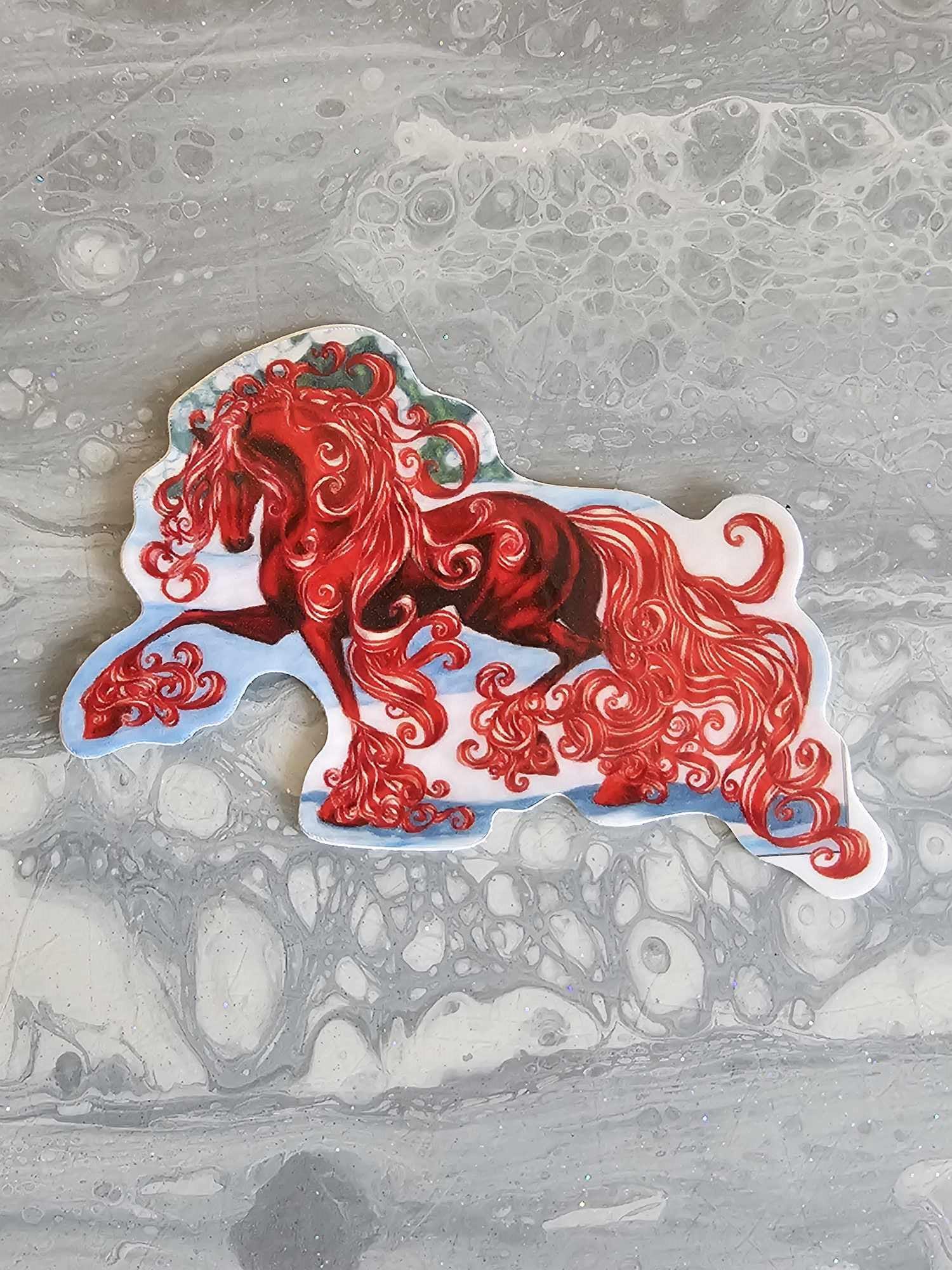 Peppermint Christmas Gypsy Vanner Sticker - Etsy