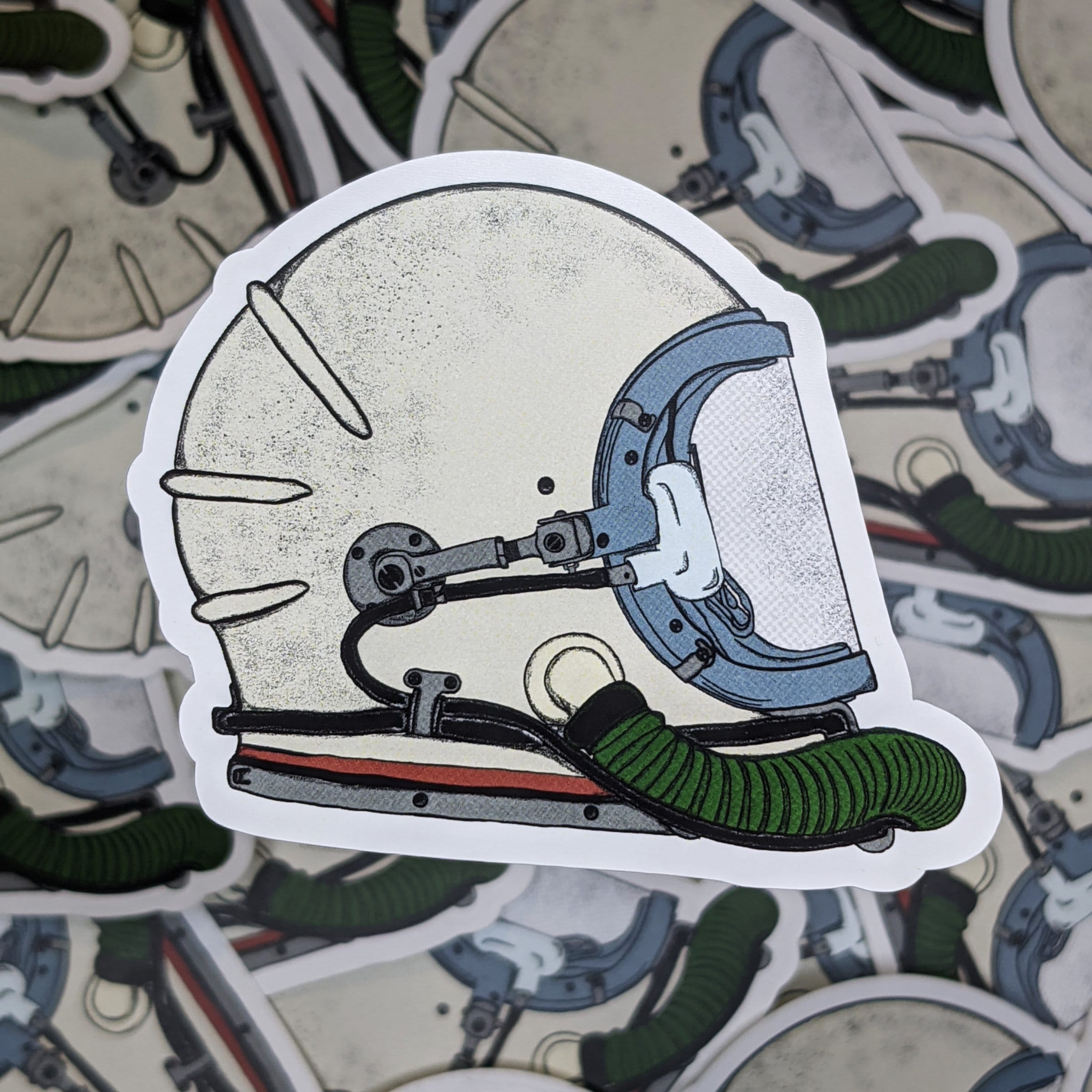 Astronaut Helmet Sticker Retro Vintage Sci-fi Space Helmet | Etsy