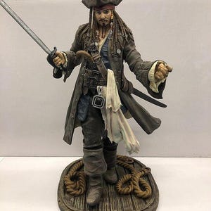 Captain Jack Sparrow Statue – Hand Painted 14K Resin Figure – Pirate ...
