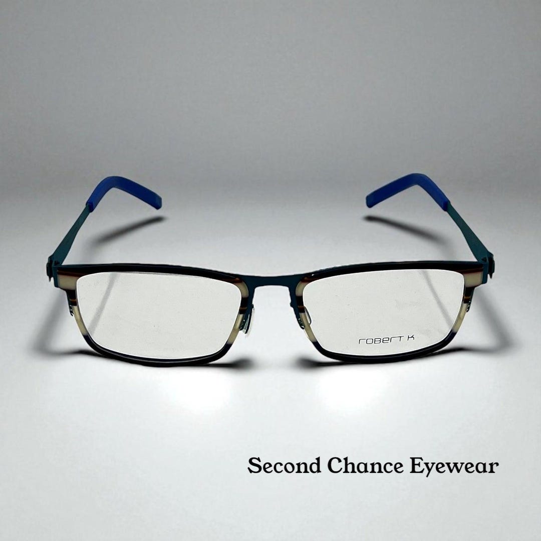 Robert K Eye Society Pepe 55-18-145 Blue Optical Frame Made in Germany ...