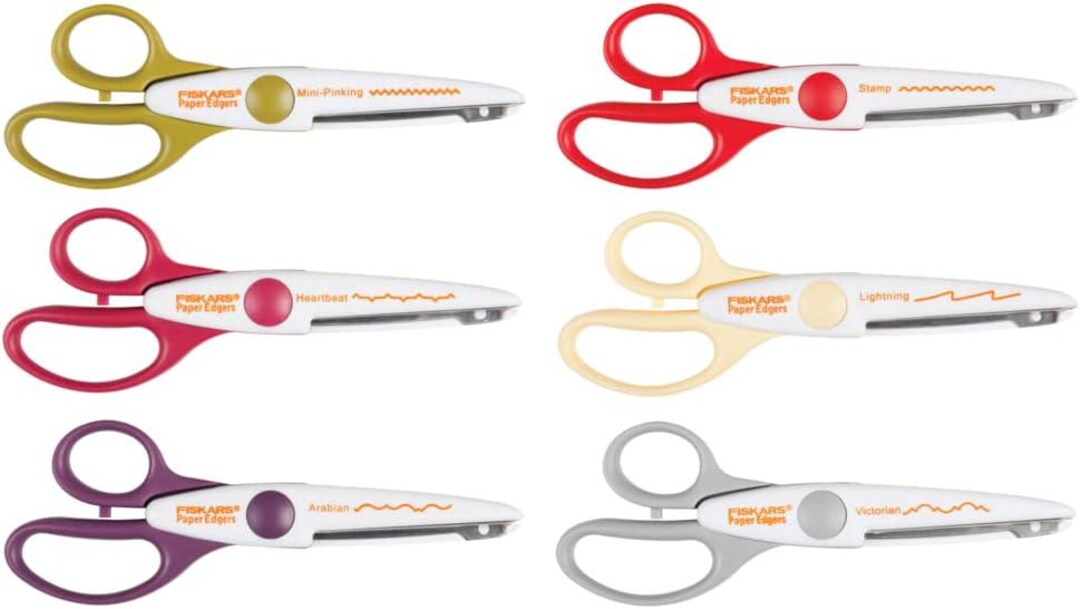6 Paper Edgers Craft Scissors, Textured Shears; Scrapbooking ...