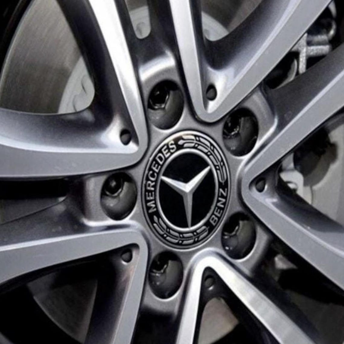 Set of 4 Mercedes-benz Wheel Center Caps 75mm – Black Alloy Hub Caps ...