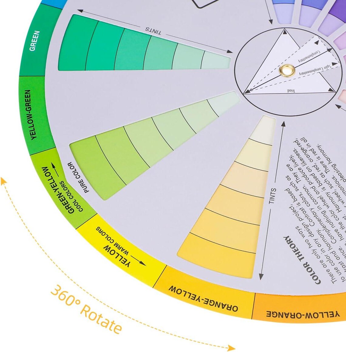 Large Creative Color Wheel, Mixing Guide; Great for Matching Colors in ...