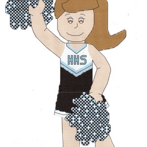 Cheerleader Counted Cross Stitch Pattern You Can Personalize - Etsy