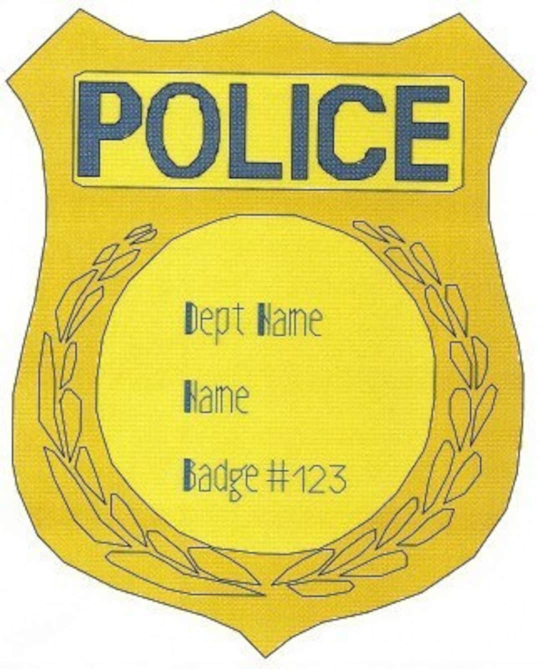 Police Badge Counted Cross Stitch Pattern - Etsy
