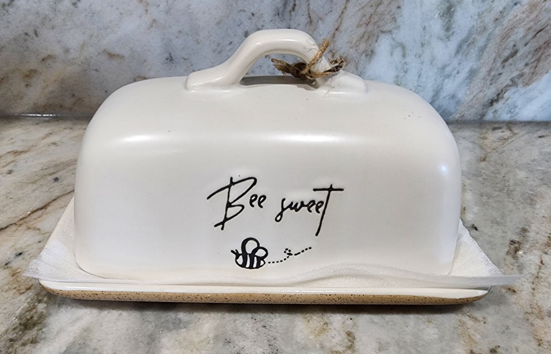 Ceramic Bee Sweet Butter Dish Heavy Ceramic 2lbs - Etsy
