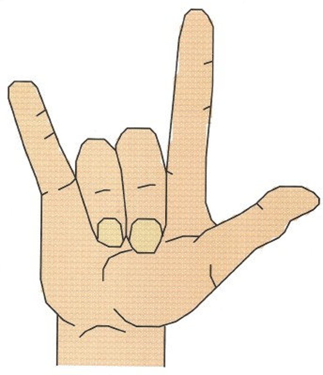 I Love You in Sign Language Cross Stitch Pattern Digital Download - Etsy