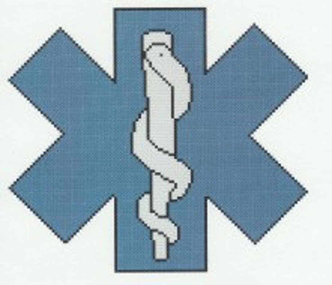 EMT / Paramedic Logo Cross Stitch Pattern Counted Digital Download - Etsy