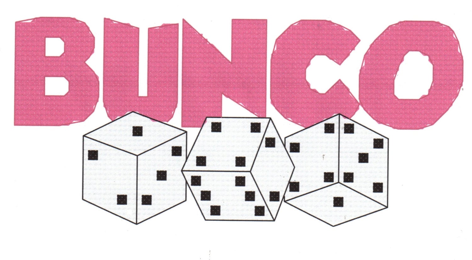 Bunco With Dice Counted Cross Stitch Pattern Instant Digital Download ...