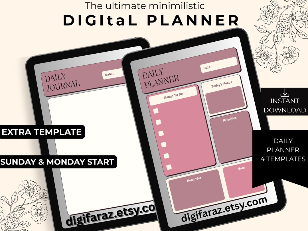 Simple Daily Planning Kit: Printable PDF & Editable Templates - Etsy