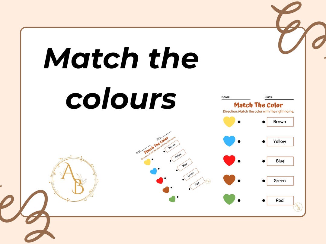 Match the Colors Game for Kids | Digital Learning Activity ...