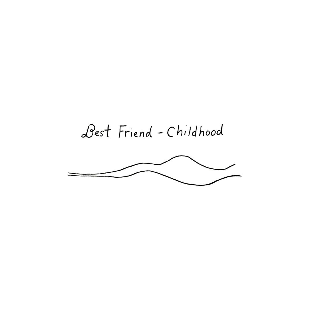 Individual Closeness Lines Print: Best Friend - Childhood, Line Art ...