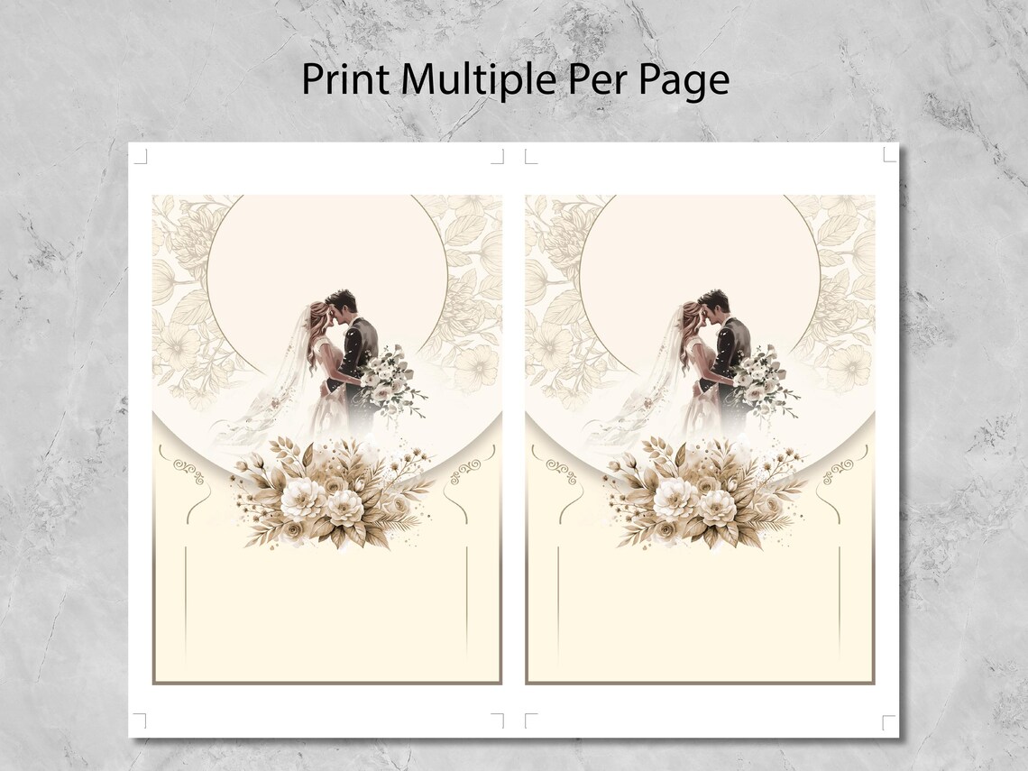 Unique Elegant Wedding Invitation. Personalization Option Available. - Etsy