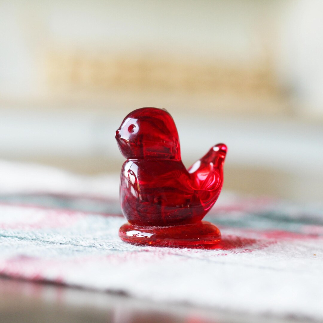 Vintage Cardinal of Love Titan Art Glass - Vintage Red Glass Cardinal ...