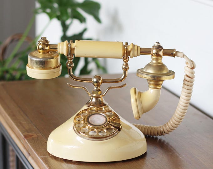 Vintage 1970's Hollywood Regency Style Rotary Phone - Vintage Light ...