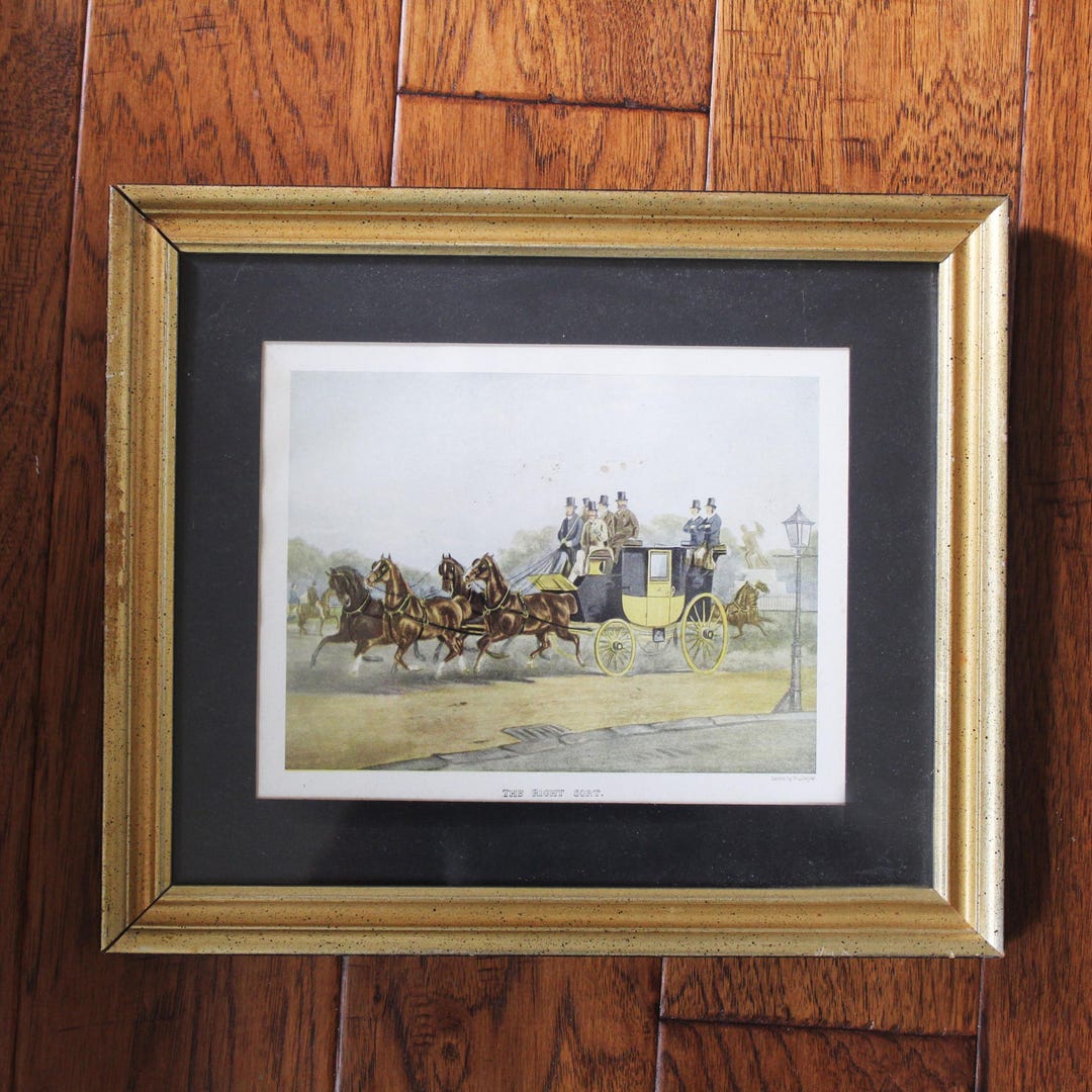 Antique W Shayer 'the Right Sort' Framed Print - Antique Stagecoach ...