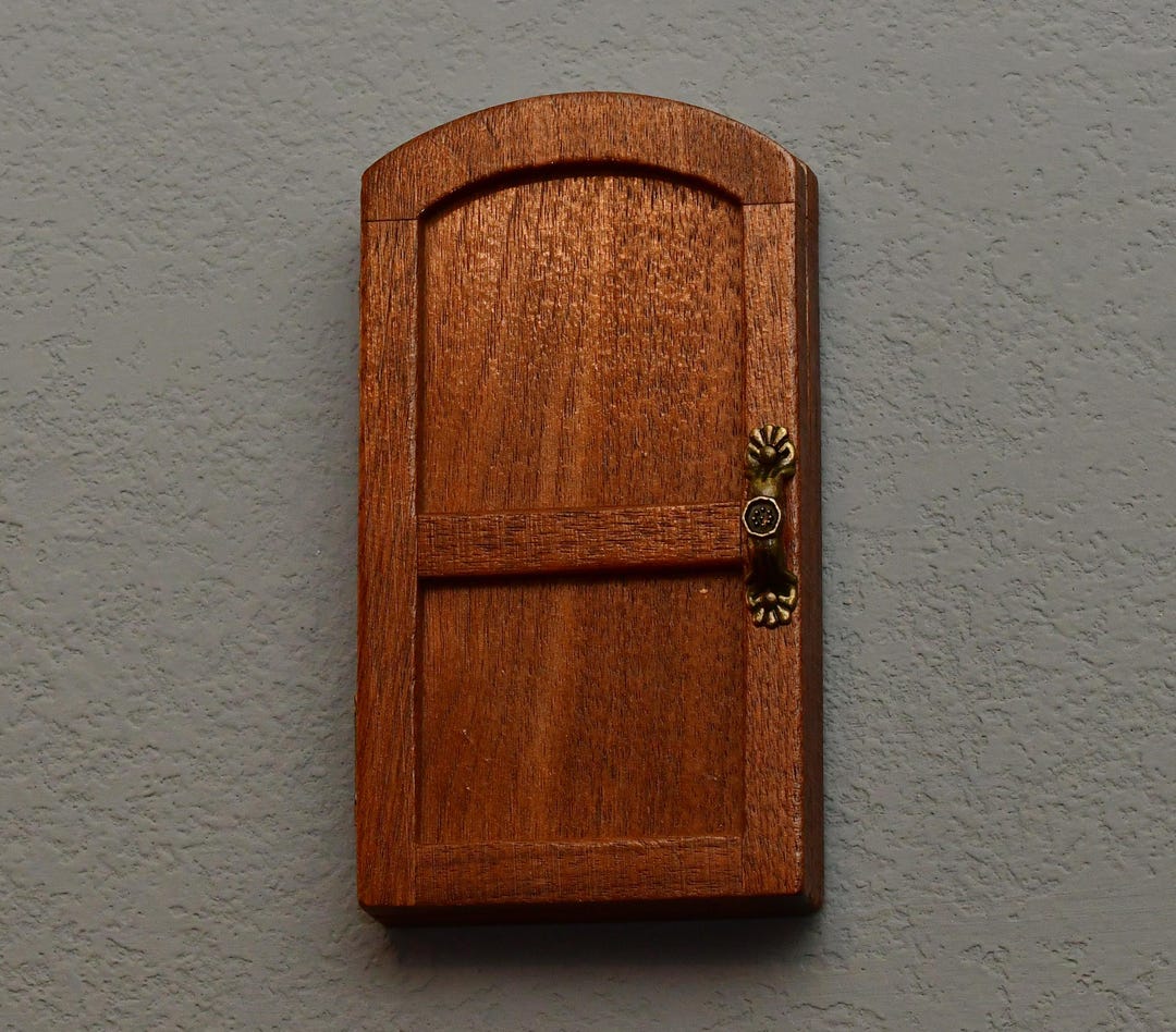 Walnut O49 Fairy Door, Troll Door, Decorative Outlet Cover Door, Hidden ...