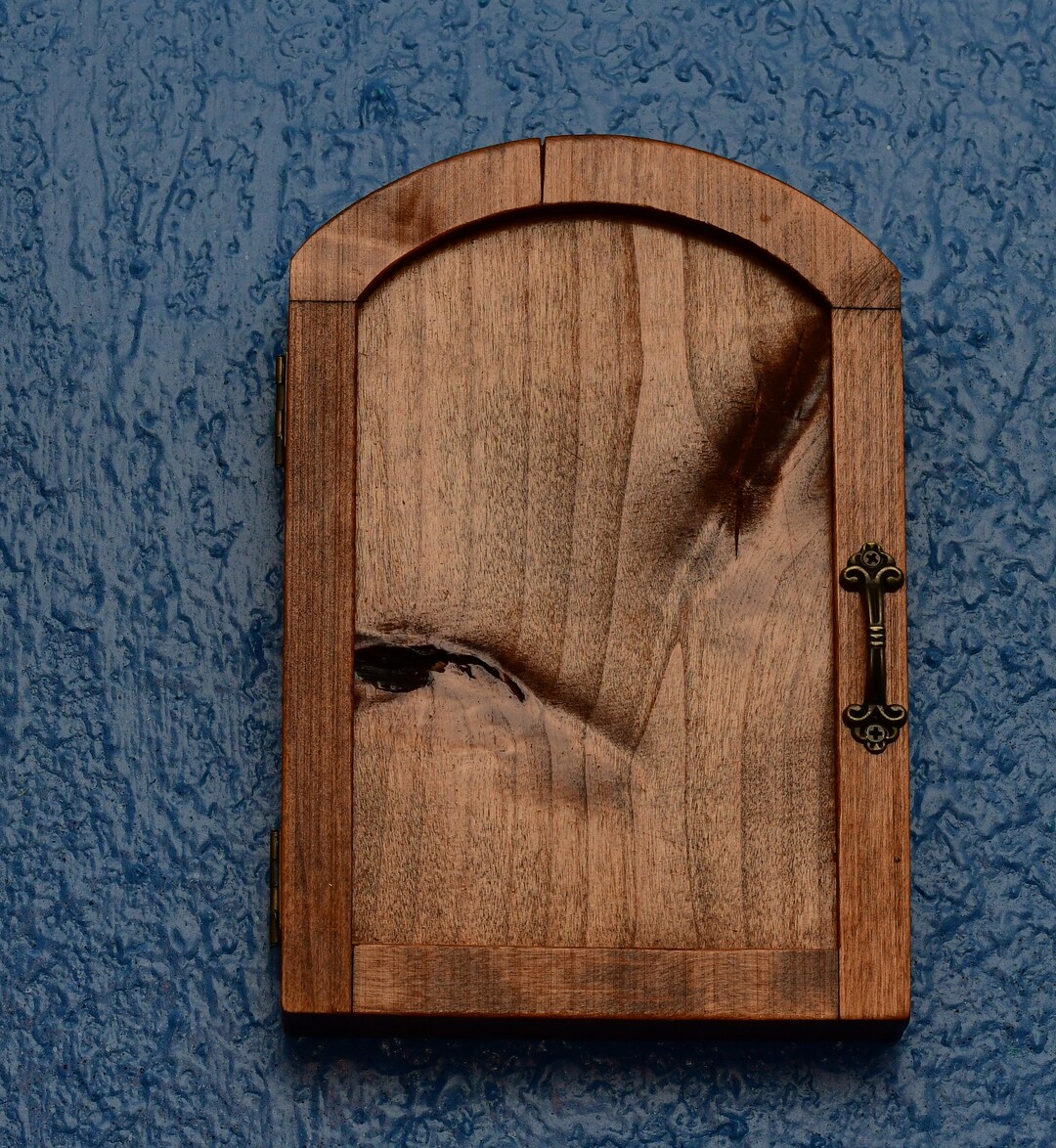 Double Outlet DR12 Outlet Cover Door, Stained Alder Wood, Hidden Outlet ...