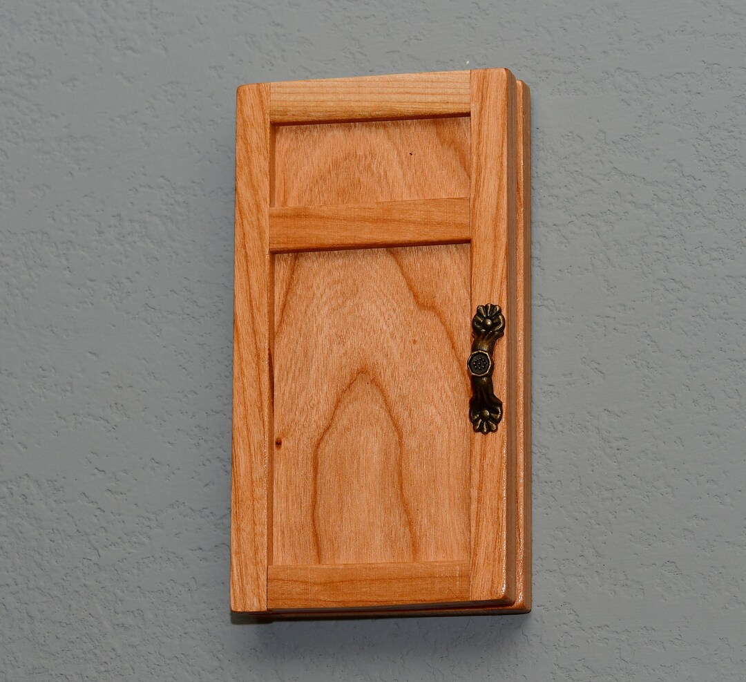 Cherry Wood #B107 Cable Box Cover, Phone Jack Cover, Hidden Outlet ...