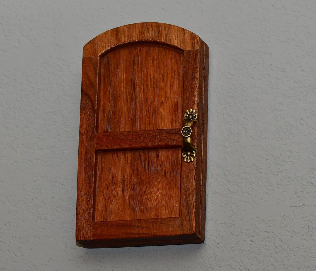 Walnut Wood #O62 Fairy Door Troll Door Decorative Outlet Cover, Hidden ...