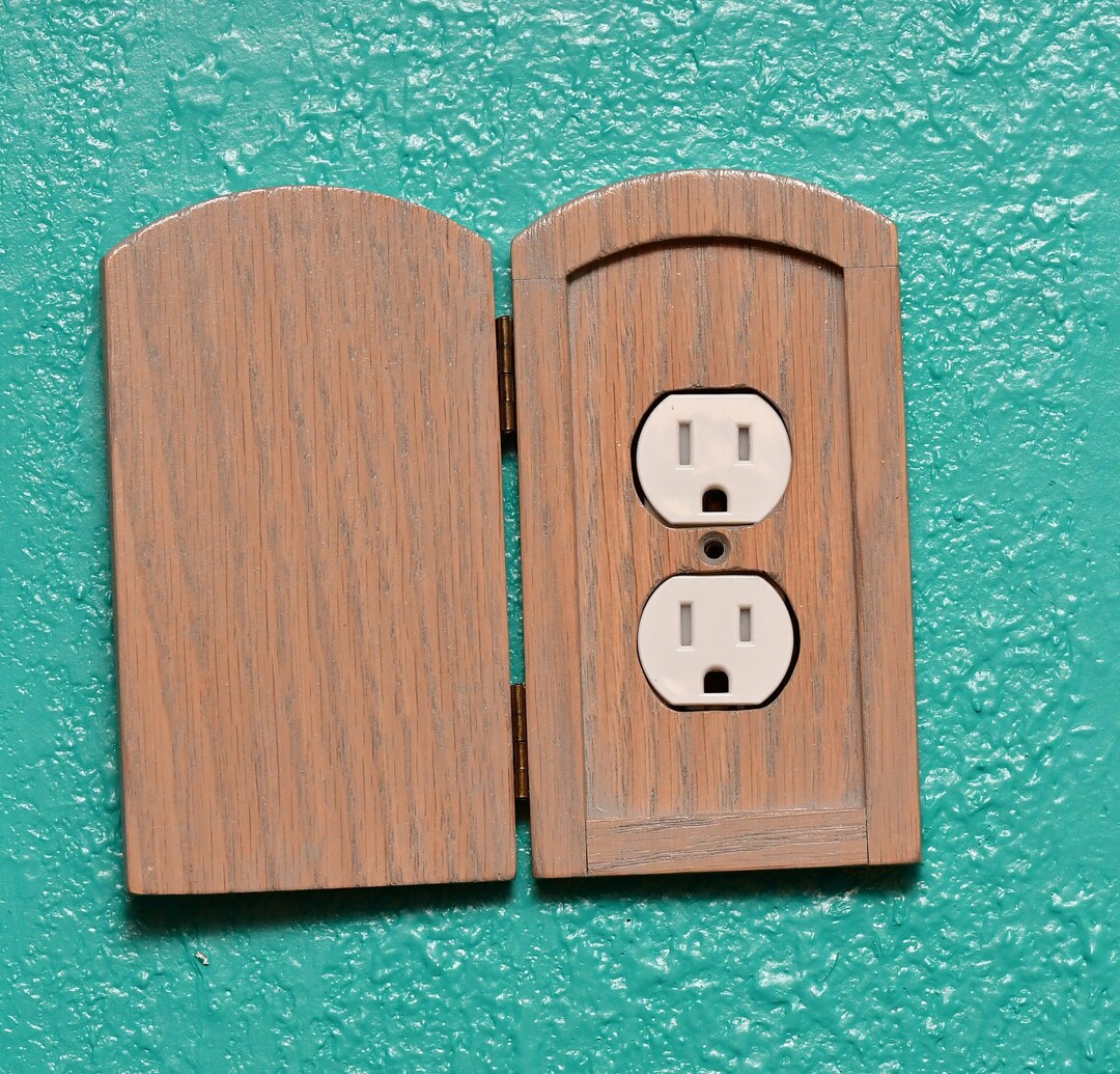 Whitewash Stain Oak Outlet Cover Door #O14 - Etsy