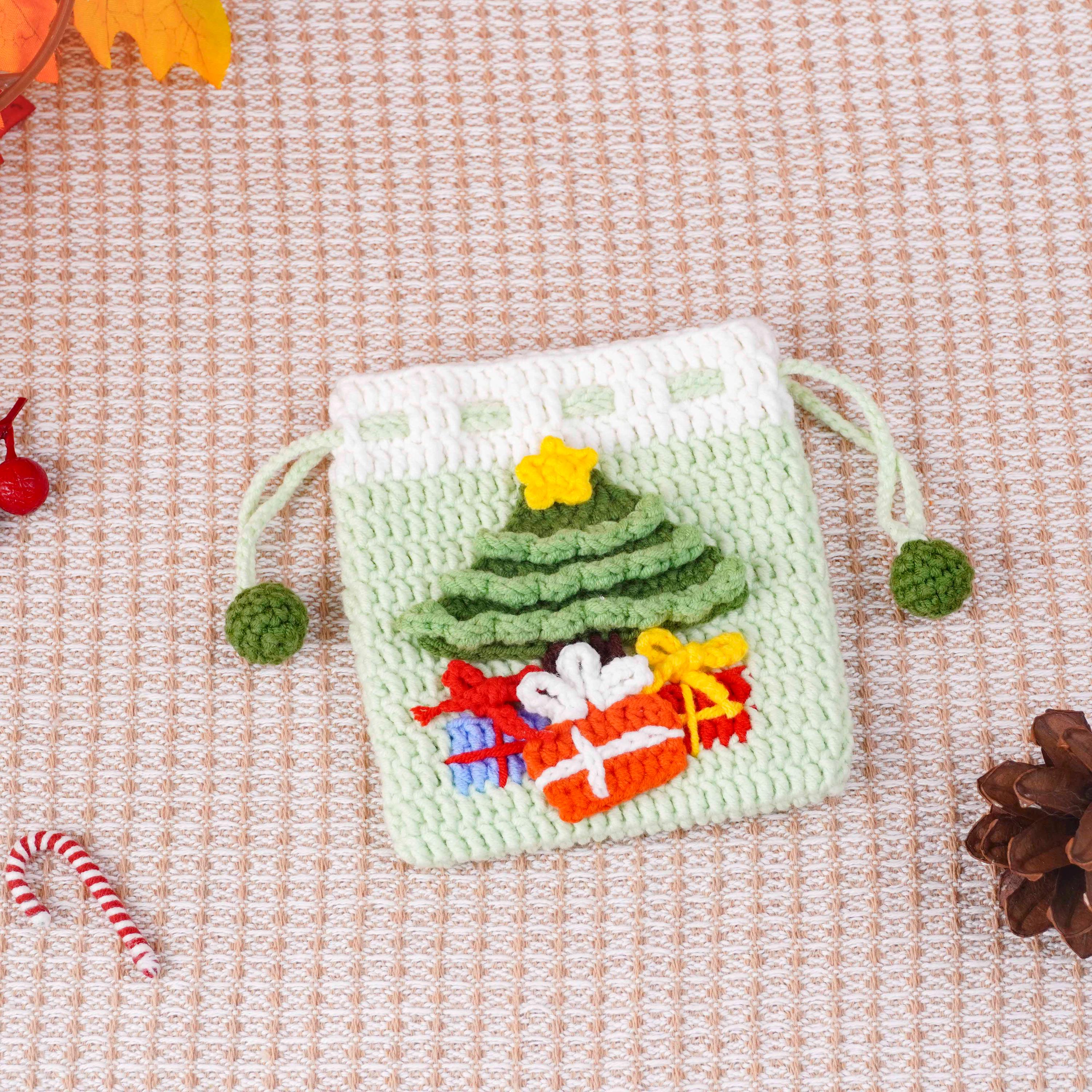 Holiday Gift Bags Set Crochet Patterns, Noel Candy Bag Pattern ...