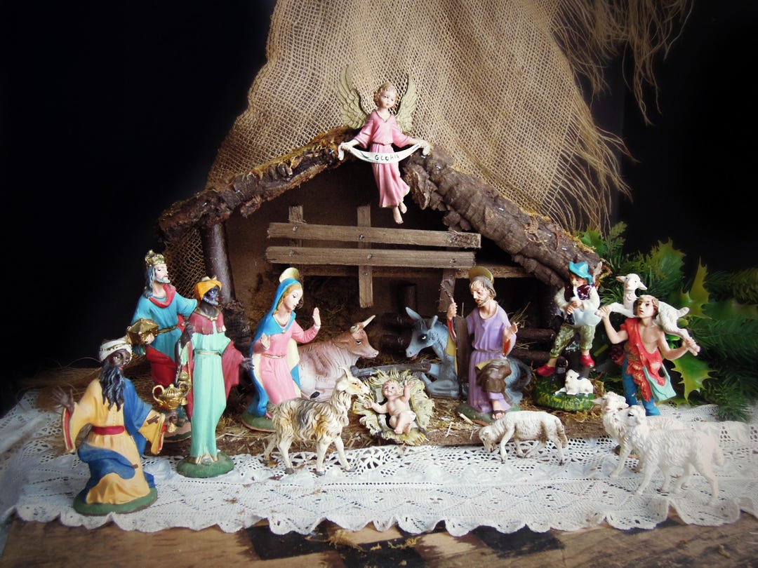 18 Vintage Fontanini Depose Spider Nativity Creche & Figurines / Made ...