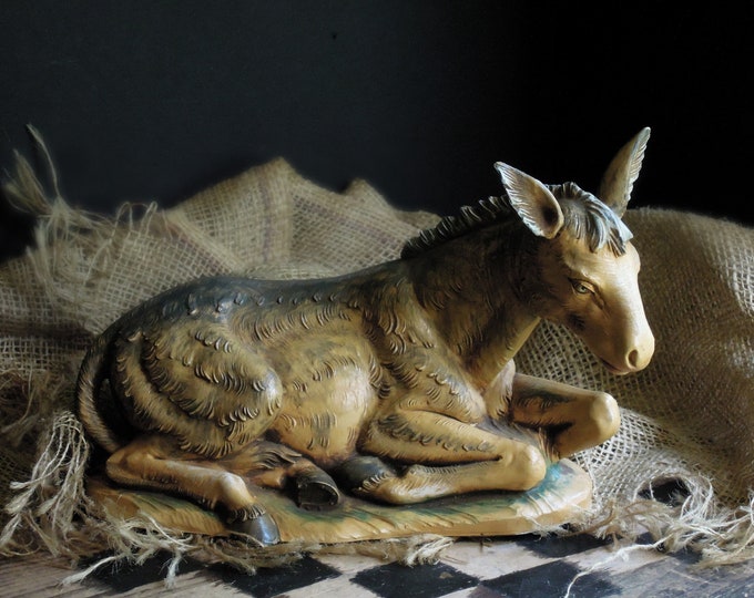 12" Vintage Fontanini #6 Spider Nativity Set Figurine / Vintage Donkey ...