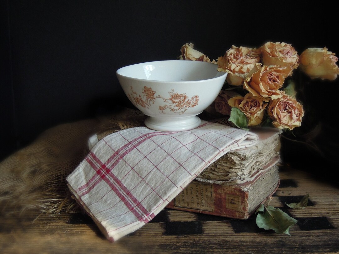 Antique Ironstone Bowl Ironware Brown Transferware Soup or Latte Bowl ...