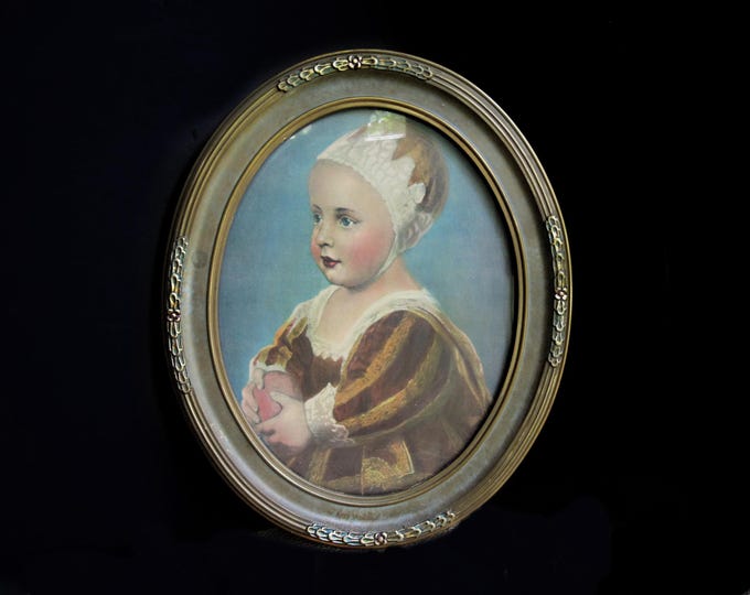 Blue Frame Print of Baby Stuart by Anthony Van Dyck Campbell Print Baby ...
