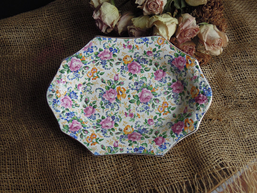 Vintage Chintz Serving Bowl / James Kent LTD Fenton England / Rosalynde ...