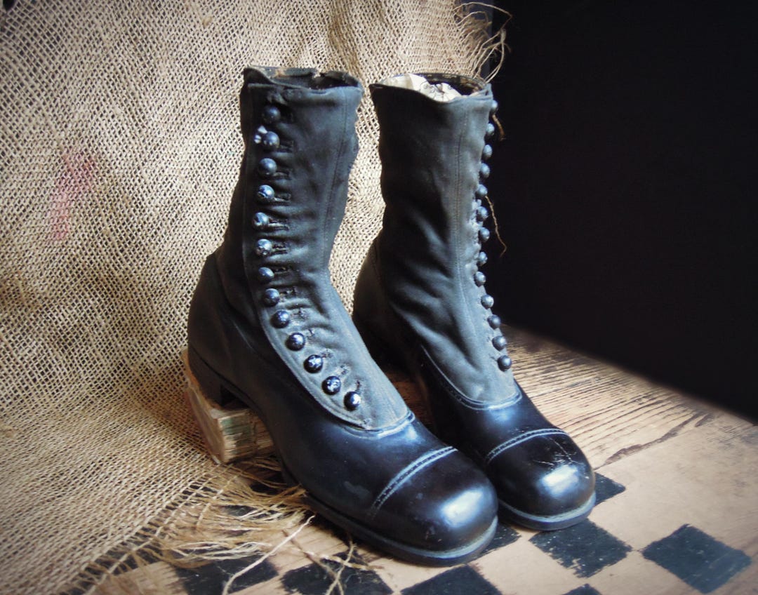 Antique Barry High-top Button up Children's Girl's Victorian Edwardian ...