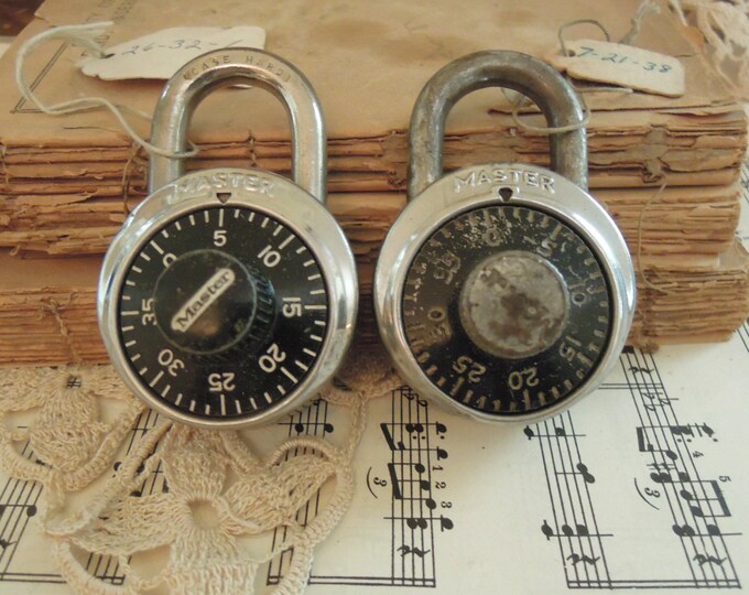 Two Vintage Master Lock Combination Locks / Black - Etsy