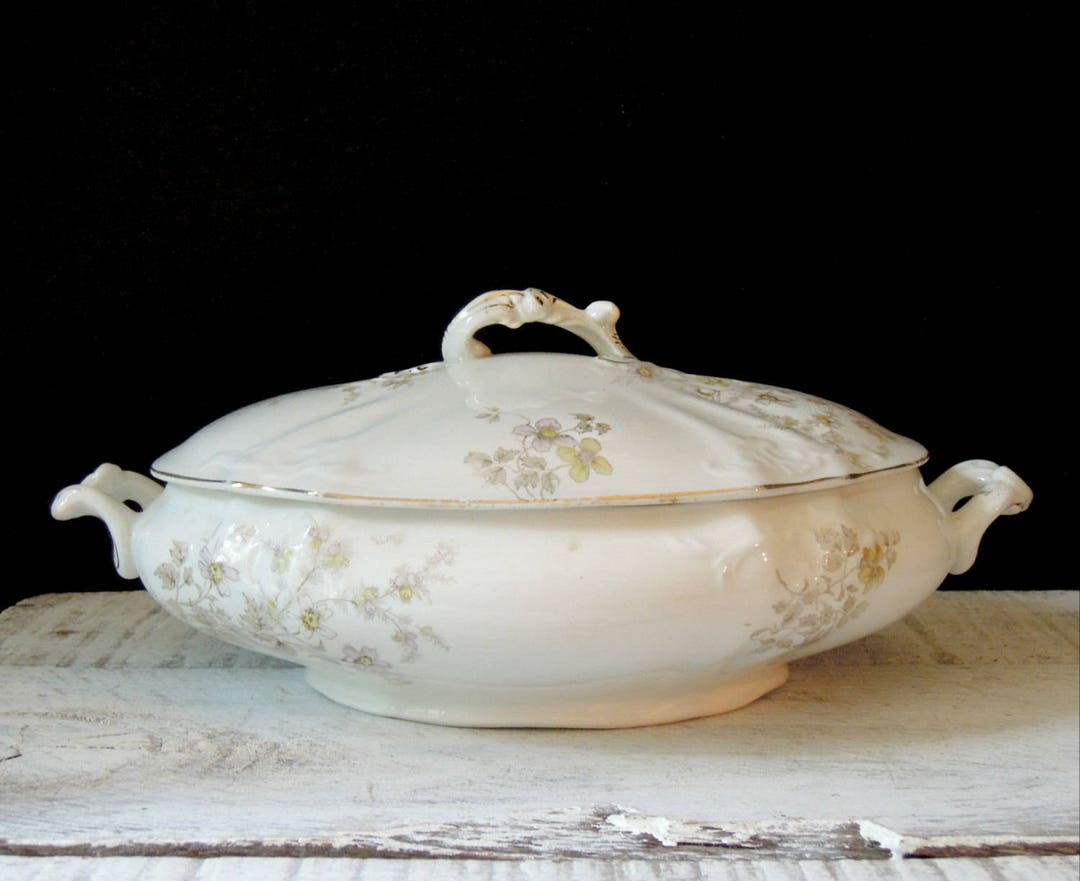 Antique 1890's Brown Transferware / Casserole / Tureen / T & R Boote ...