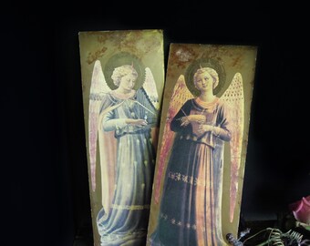 Home & Living Made in Italy Vintage Florentine angel wall hangings 6 x ...